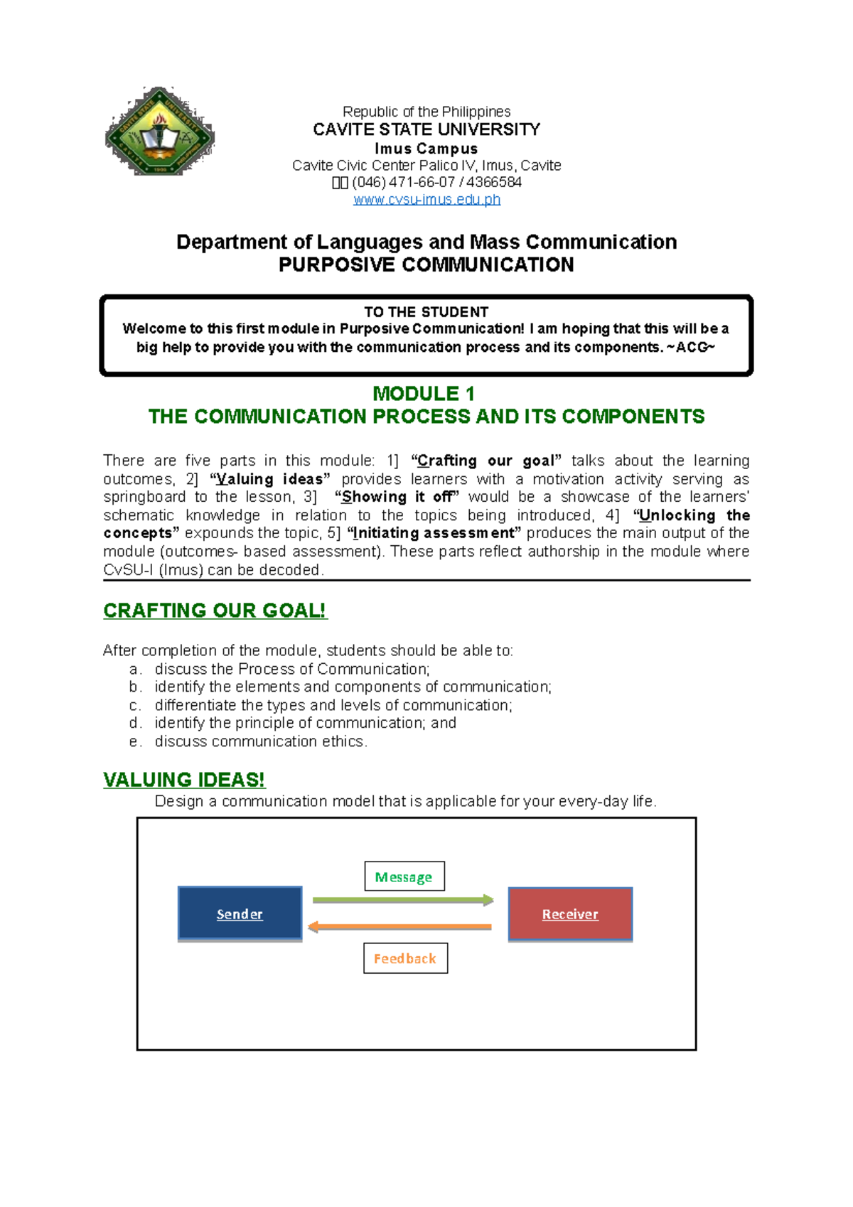 GNED 05 Module 1 STI BACOOR PURPOSIVE COMMUNICATION FILES - Republic of ...