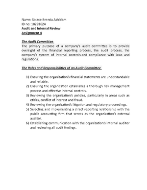 [Solved] Explain the process an auditor should follow to evaluate the ...