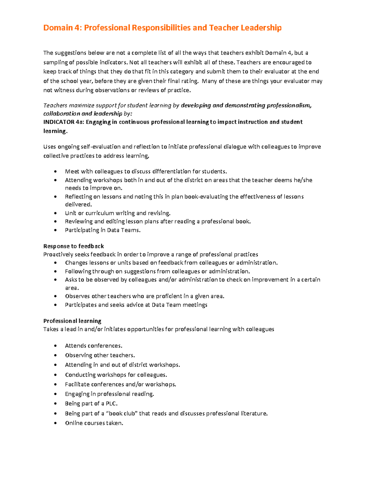 Domain-4-indicators - Need - The suggestions below are not a complete ...