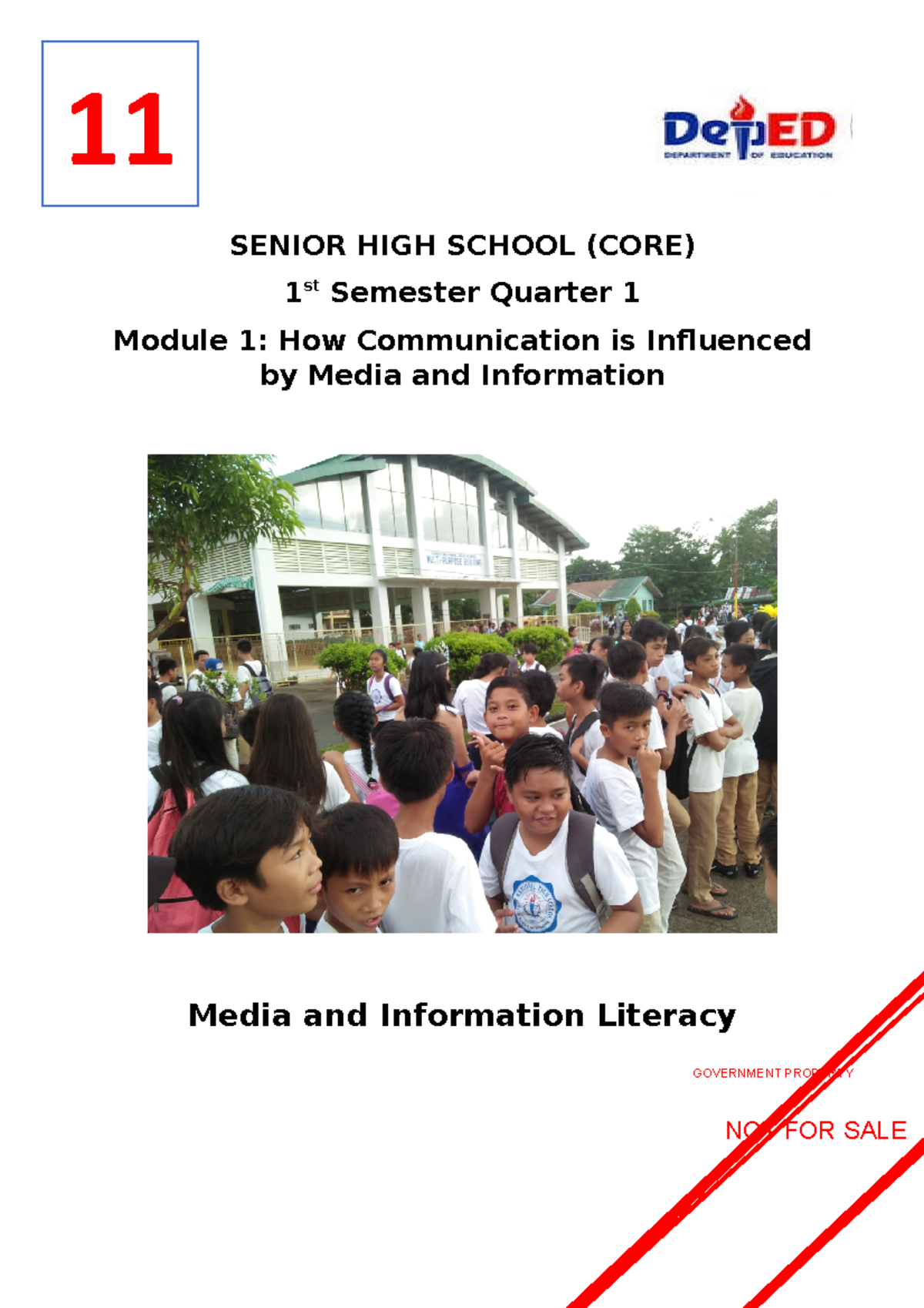 MIL Module 1 - Media Information Literacy - SENIOR HIGH SCHOOL (CORE) 1 ...