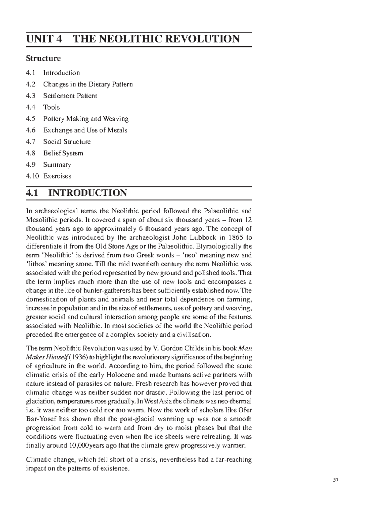 Unit-4 - Neolithic culture In sociology - UNIT 4 THE NEOLITHIC ...