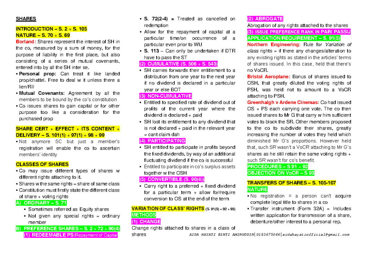 AIDA Final ASSO - A compilation of notes for association. Please use it ...
