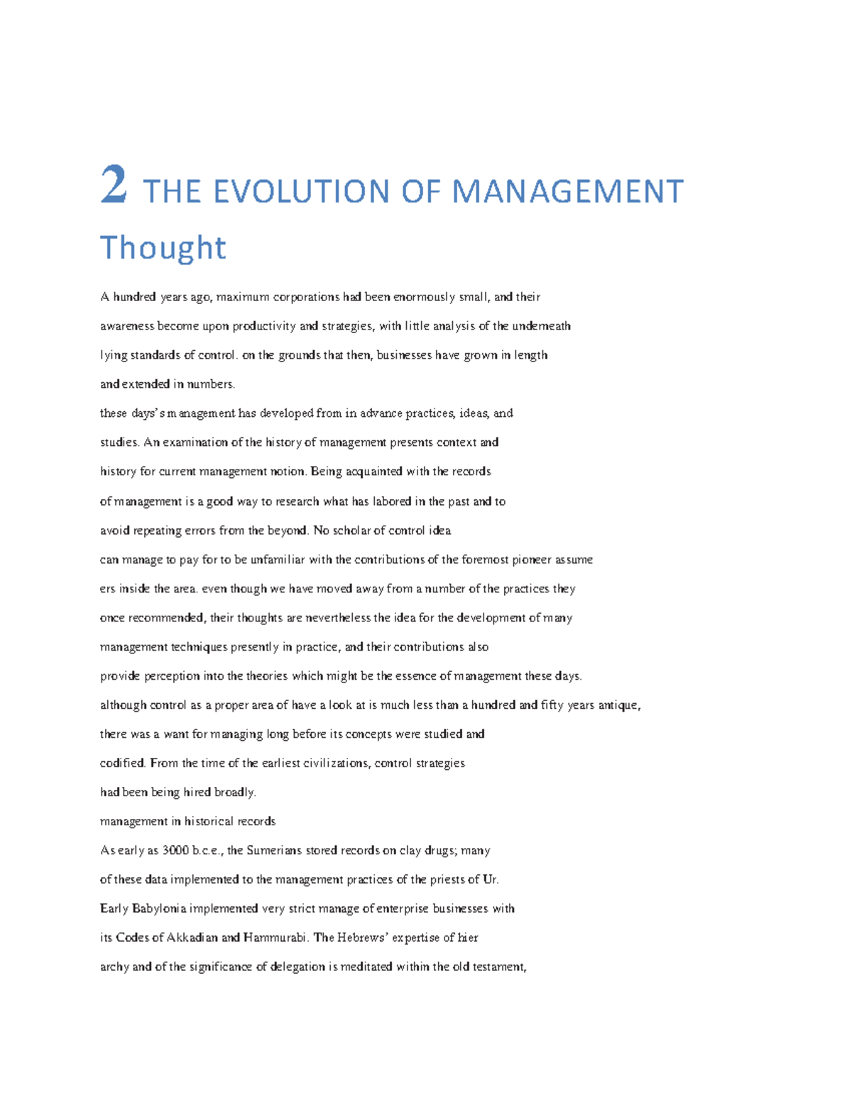 2 The Evolution of Management Thought - 2 THE EVOLUTION OF MANAGEMENT ...