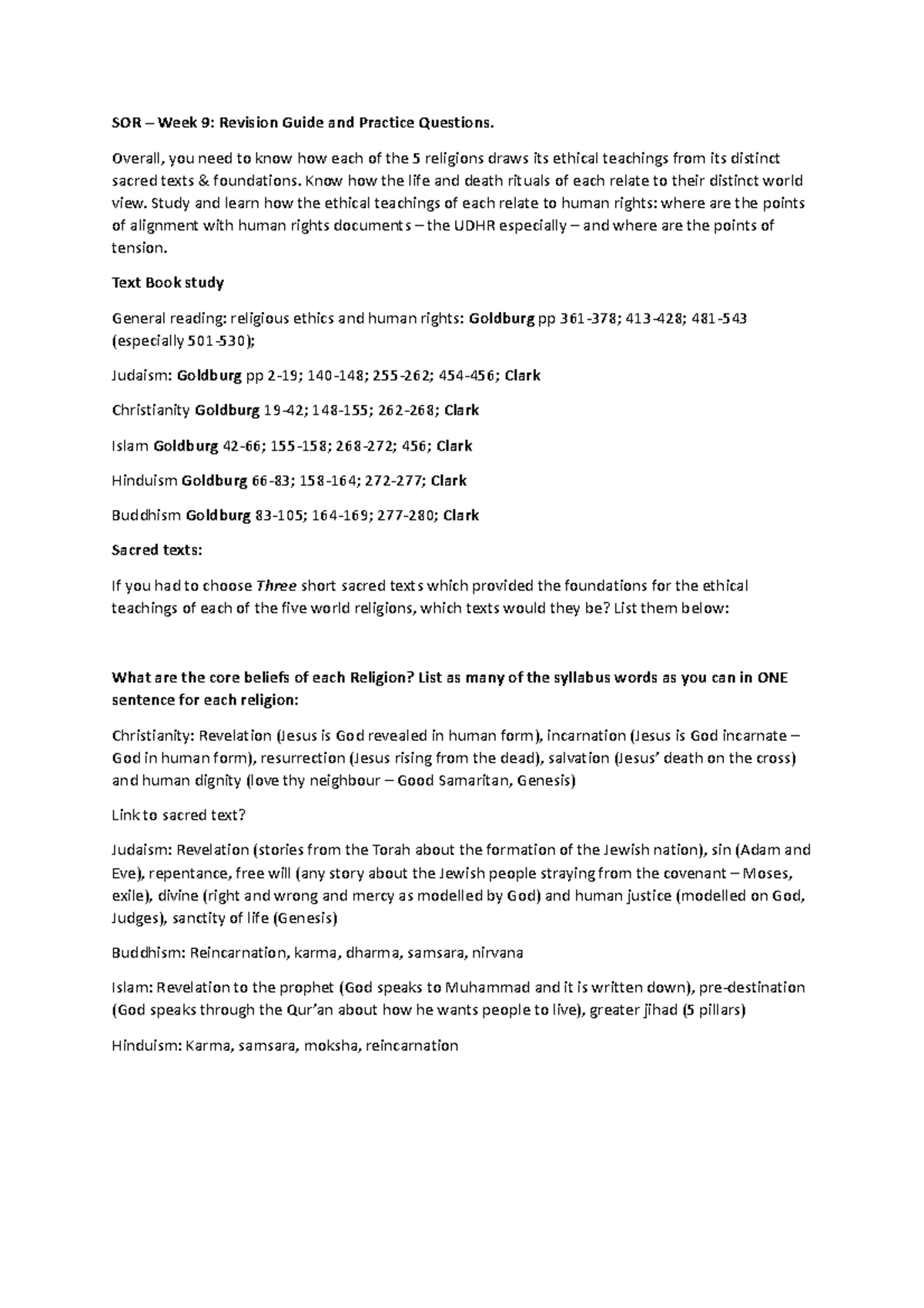 SOR week 9 Revision notes (002) - SOR – Week 9: Revision Guide and ...