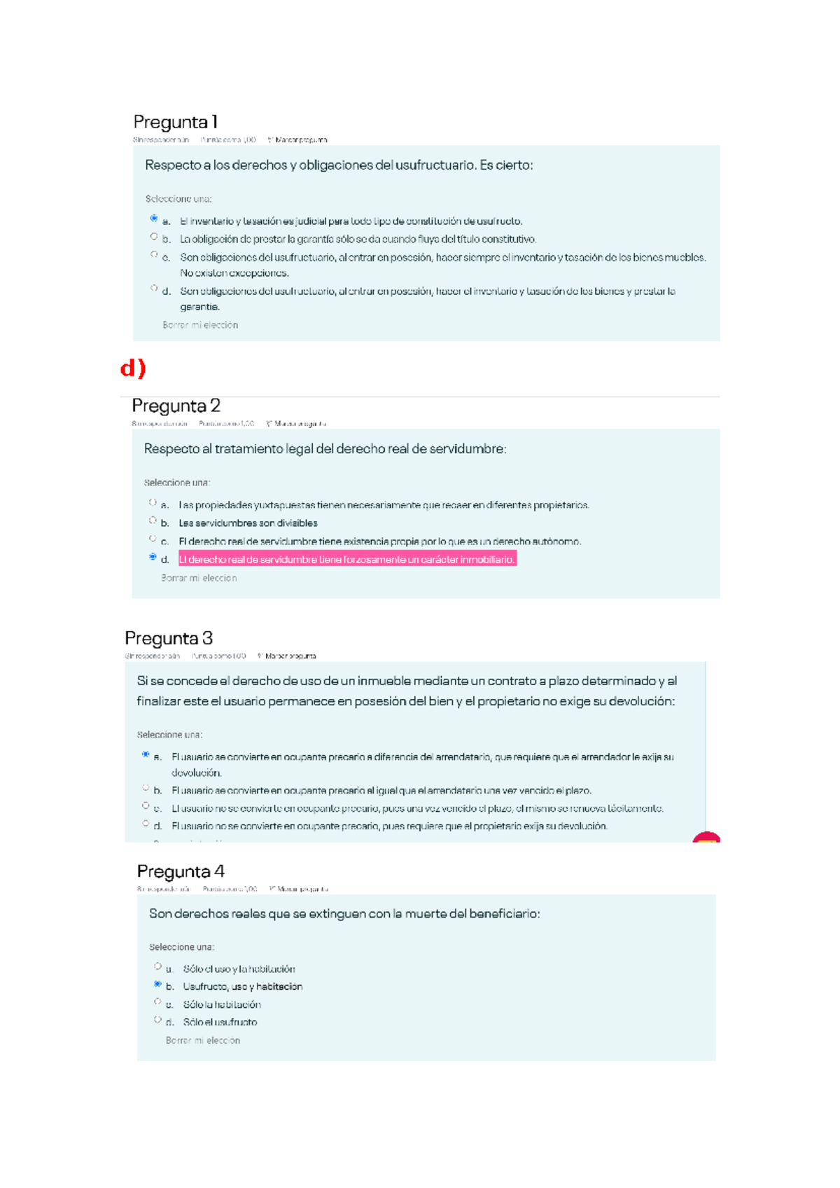 AUTO 3 14P - derecho reales - d) b) - Studocu