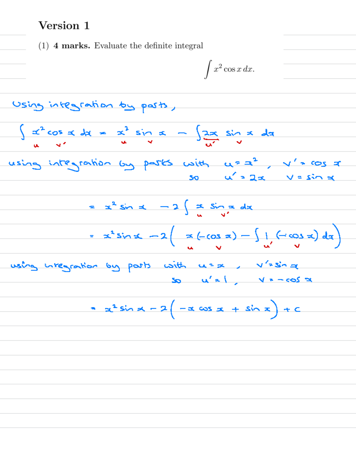 Calculus 2 practice questions on lines and curves - Using integration ...