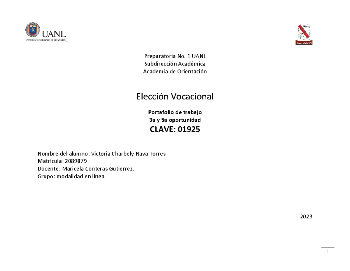 3a y 5a op Elección V. 1 - asdfg - Preparatoria No. 1 UANL Subdirección ...