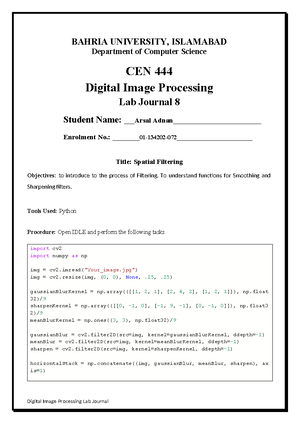 Lab 11 Manual DIP 11122023 021801 pm - Digital Image Processing Lab 11 ...
