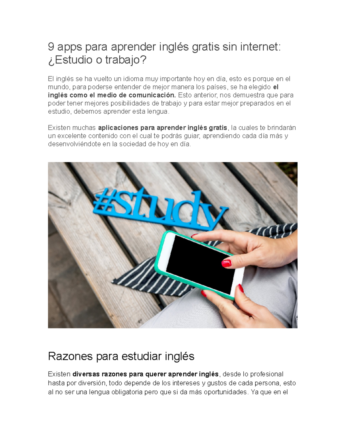 9 Apps para aprender inglés gratis sin internet - 9 apps para aprender inglés gratis sin ...