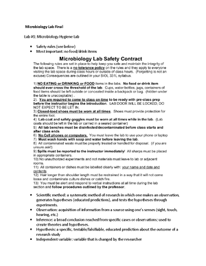 Microbiology Final Study Guide - , crista) location of enzymes and electron carriers for ...