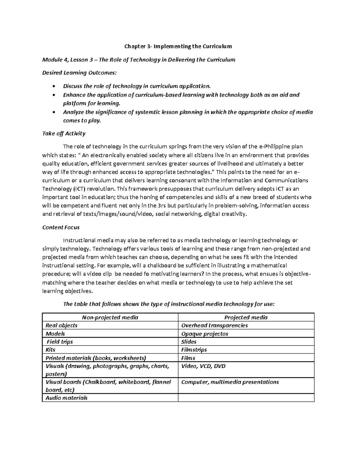 Chapter-3-Module-4Lesson-3-The-Role-of-Technology 122307 - Chapter 3 ...