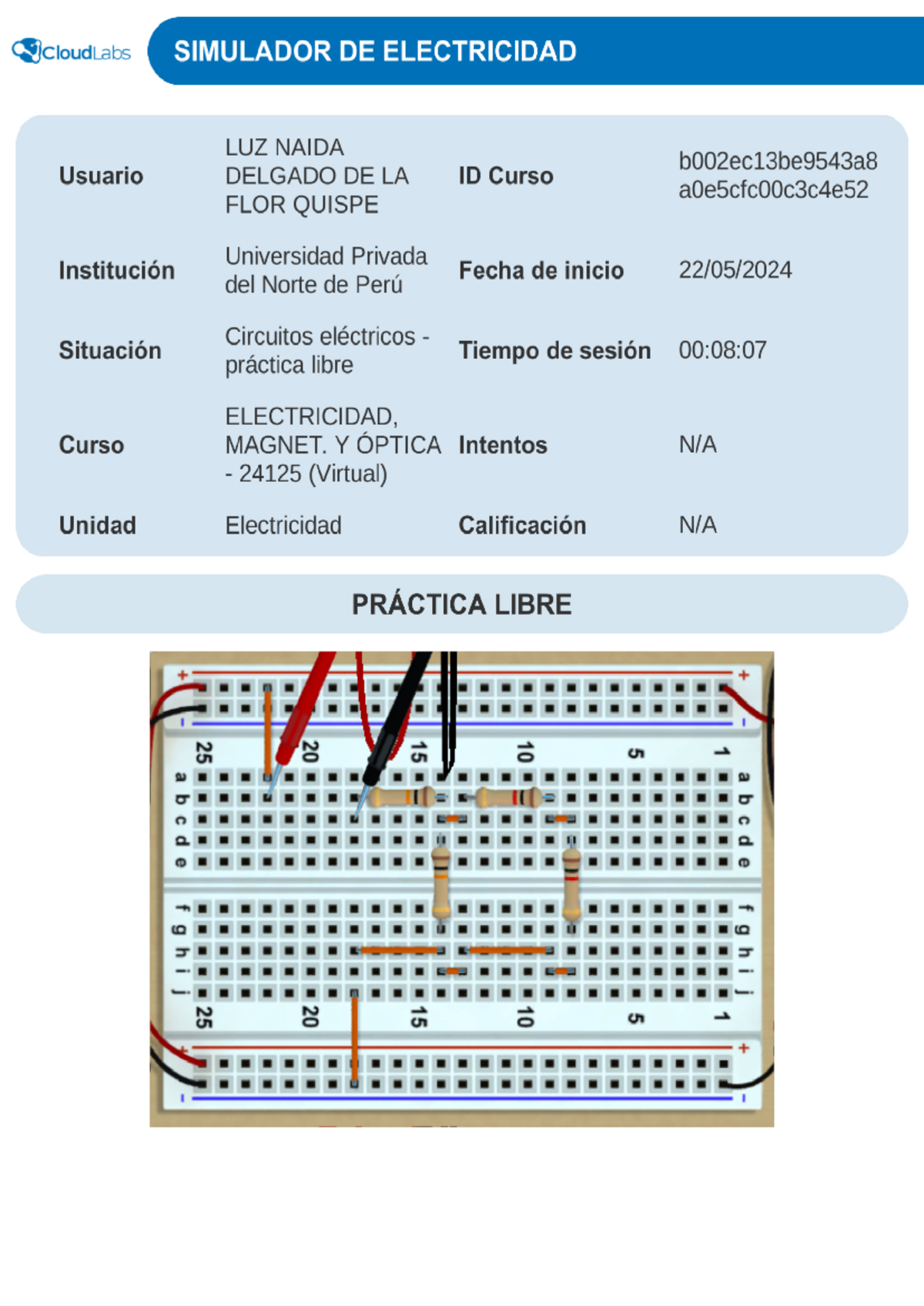 Circuitos eléctricos - práctica libre (18) - electricidad, magnetismo y óptica - Studocu