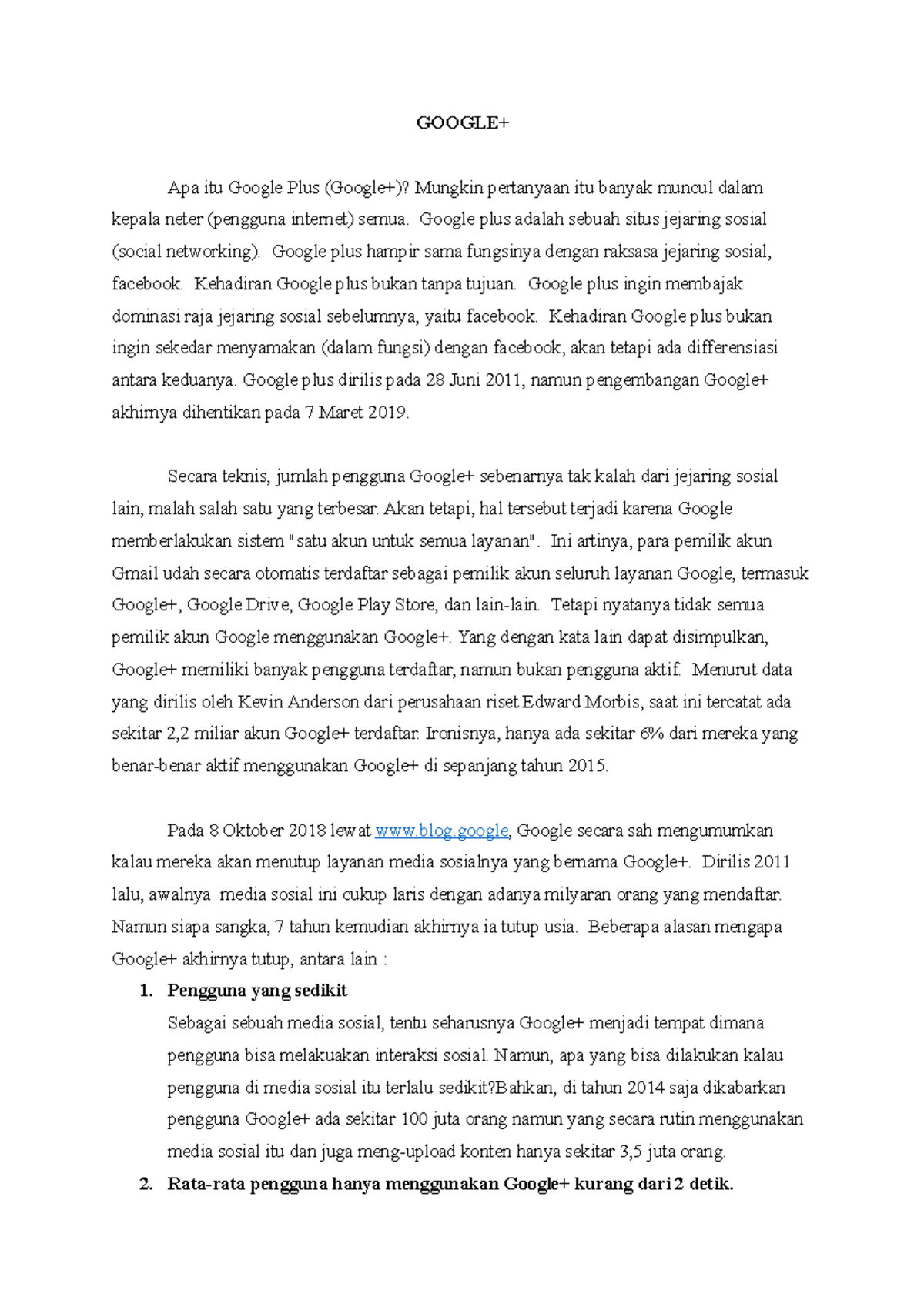 Google+ - Google plus adalah sebuah situs jejaring sosial (social ...