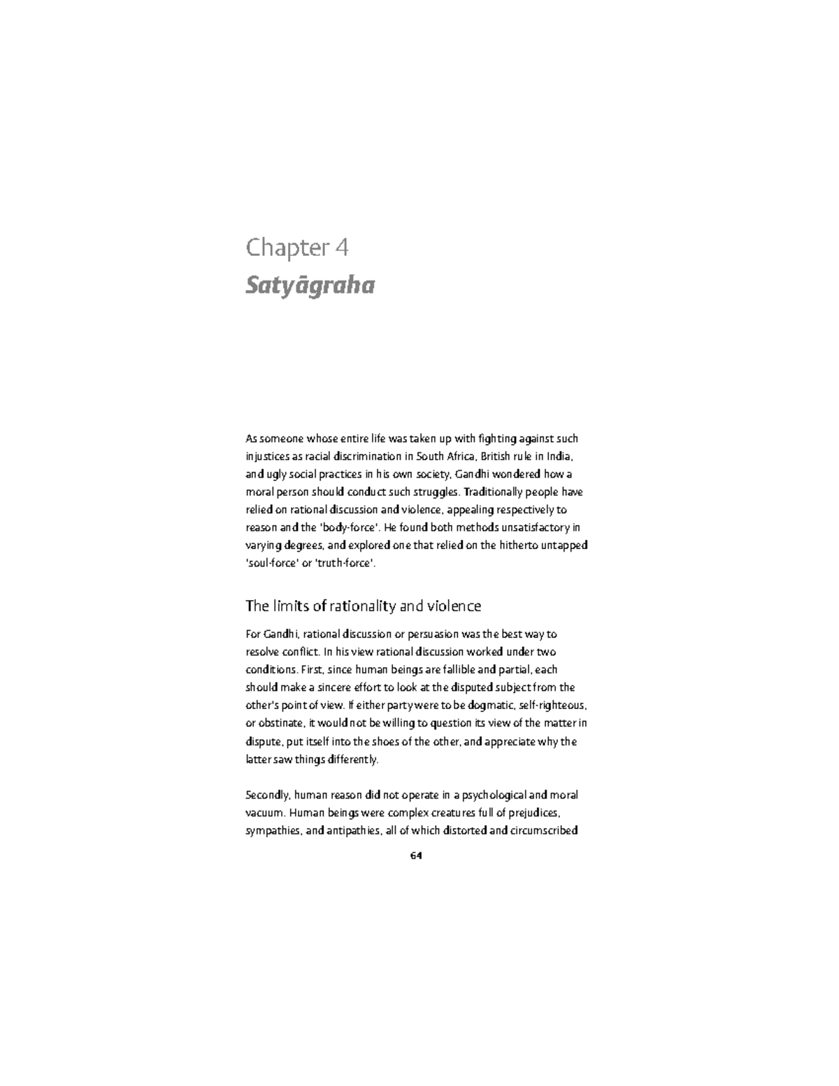 Critique of Modernity and Satyagraha Reading - Chapter 4 Satya ̄graha ...