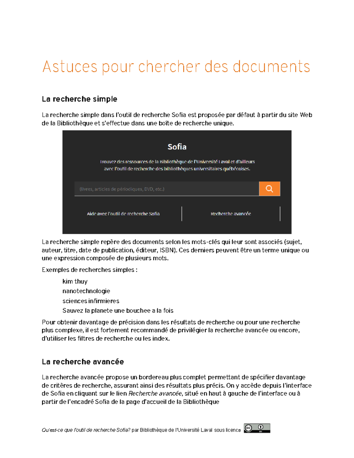 Sofia trouver des documents - Qu'est-ce que l’outil de recherche Sofia? par Bibliothèque de ...