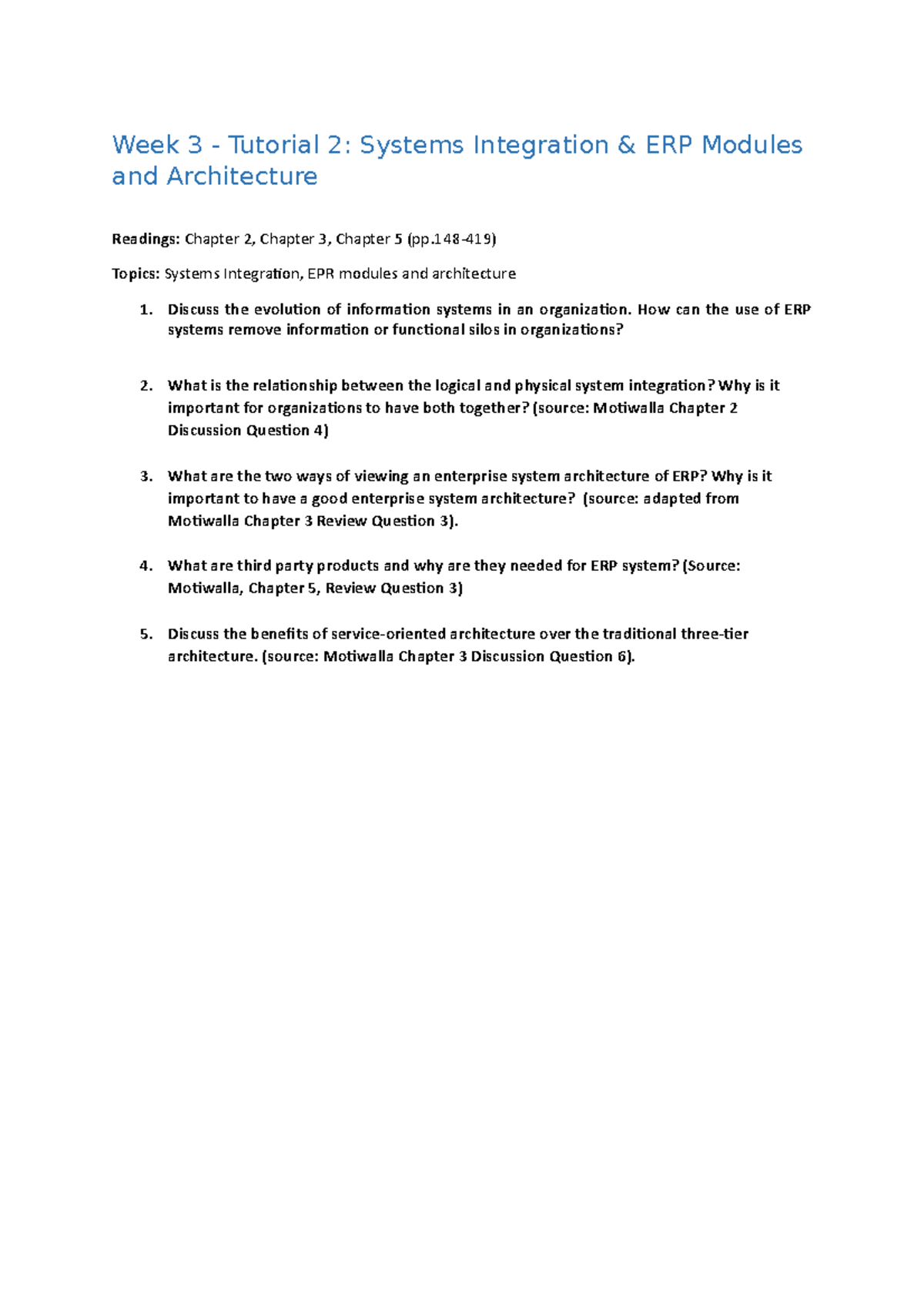 Tutorial work -Tutorial 2 Week 3 2015/2016 - Week 3 Tutorial 2: Systems ...