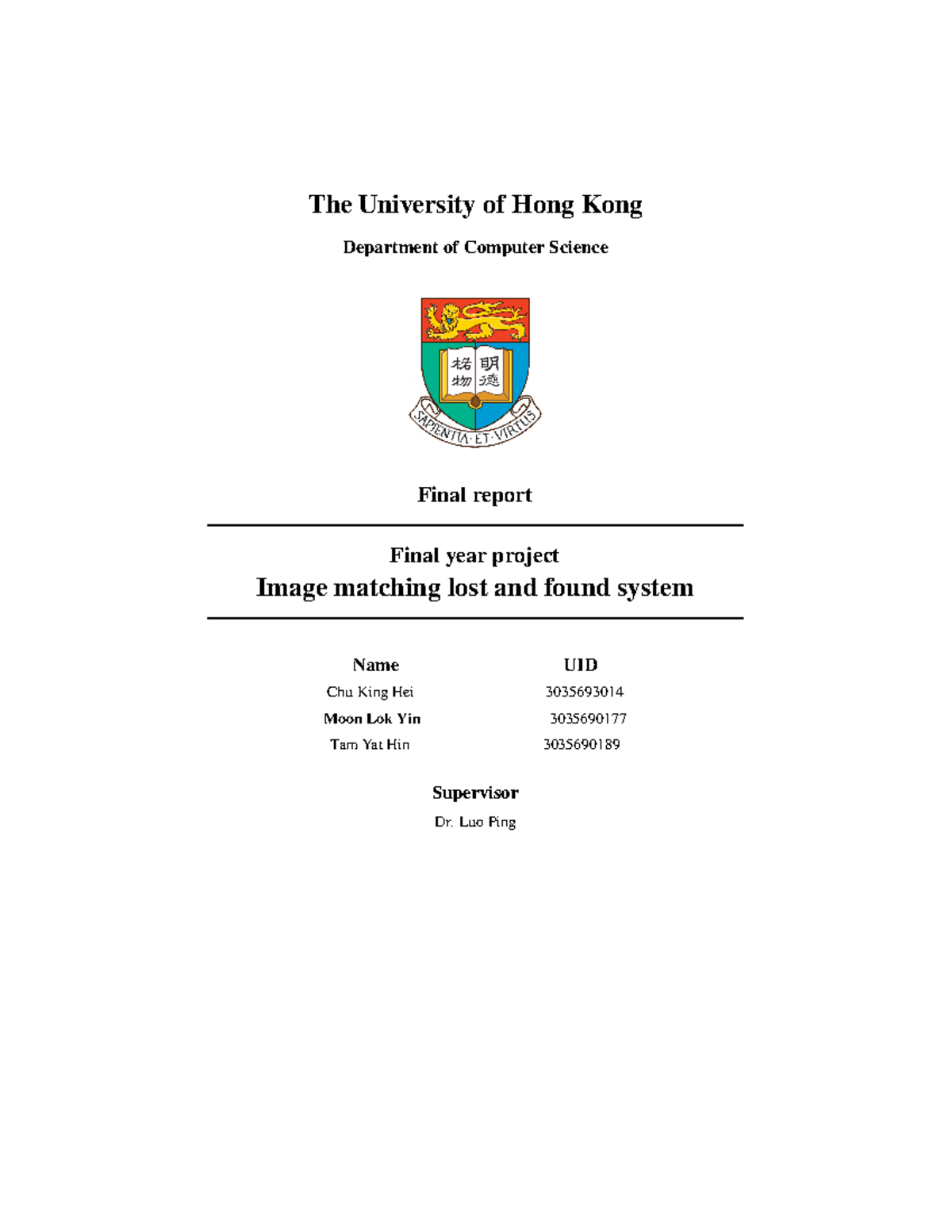 Final-Report-Oscar - The University of Hong Kong Department of Computer ...