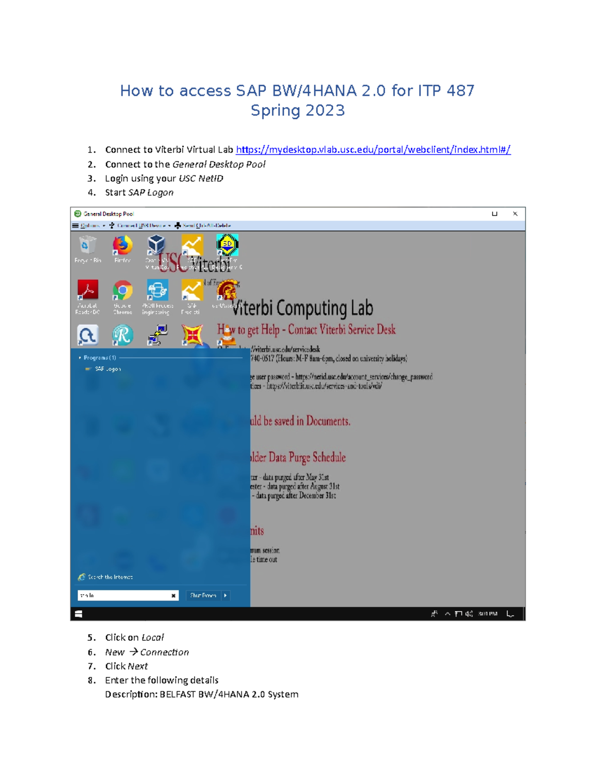 Connecting to Belfast for BW4HANA(1) - How to access SAP BW/4HANA 2 for ...