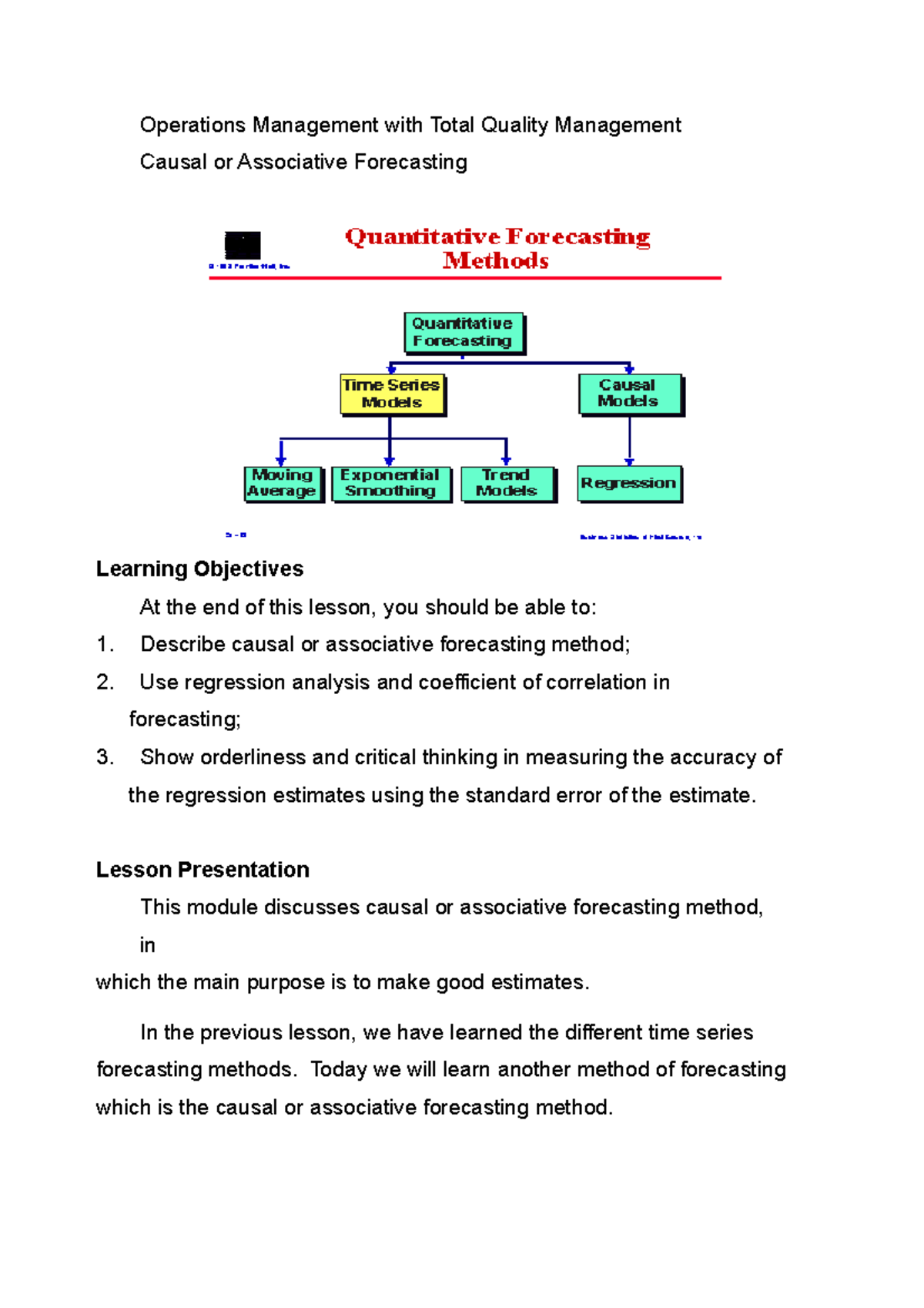 OP Module 6 - Operations Management - Operations Management with Total ...