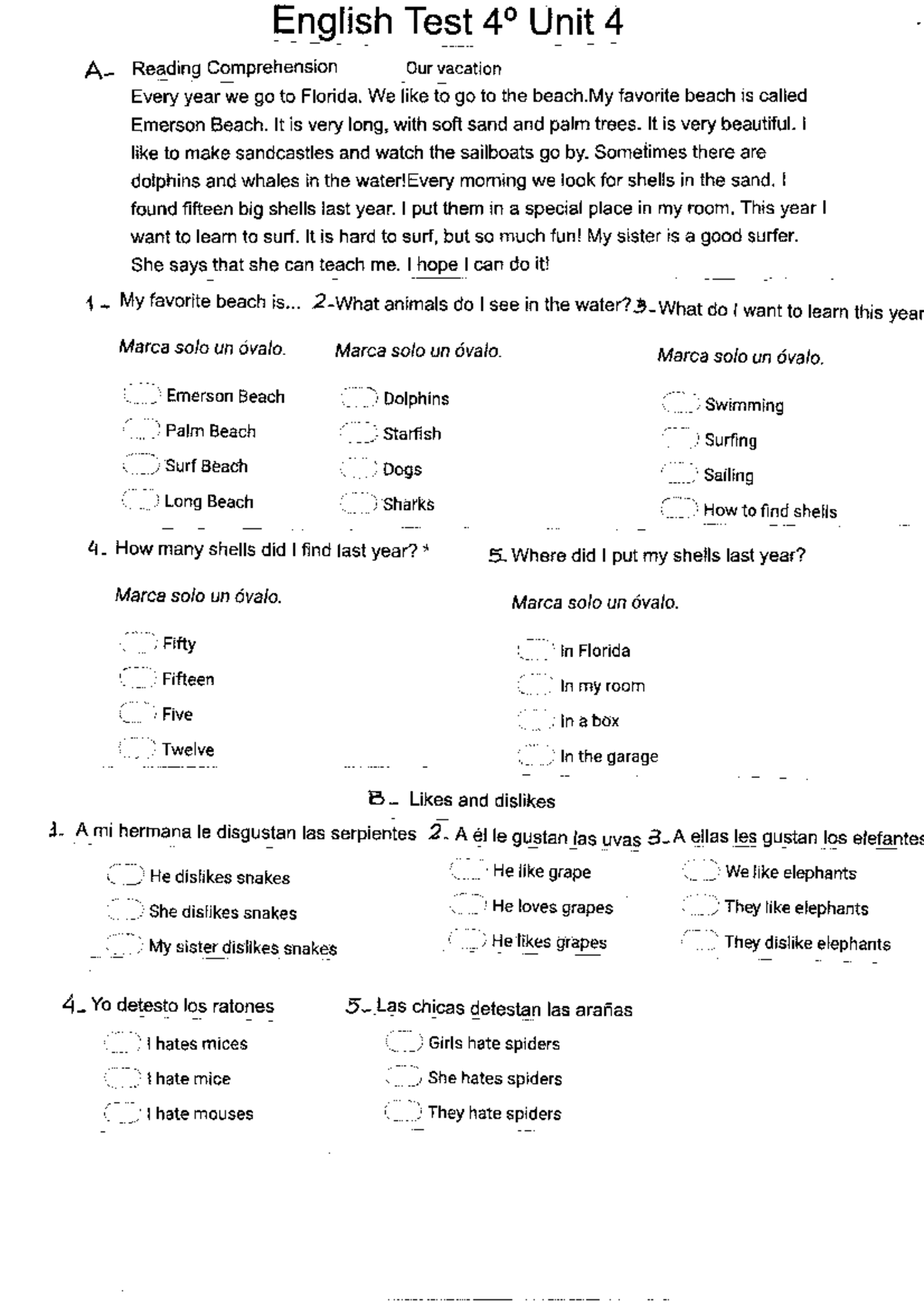 English TEST 4 UNIT 4 - Examen - Portugués I - Studocu