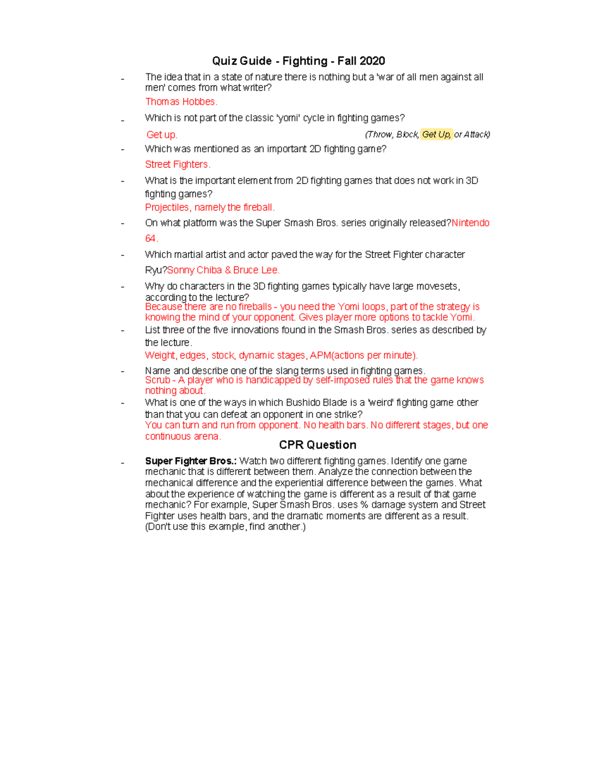Games 101 Guide - Fighting - Warning: Popup annotation has a missing or ...