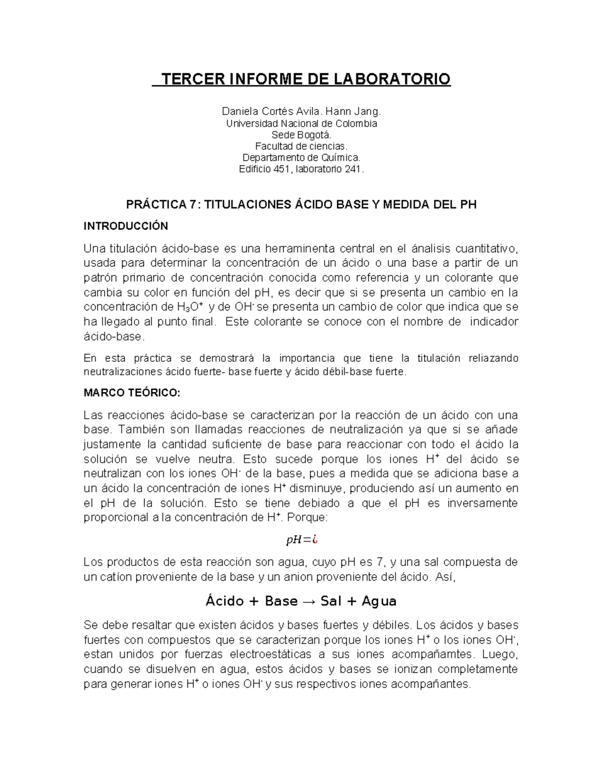 Tercer Informe DE Laboratorio Practica 7 2 - TERCER INFORME DE LABORATORIO Daniela Cortés Avila ...