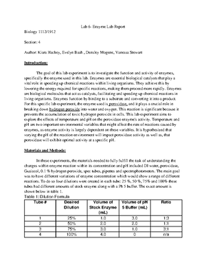 BIO 1112-Study Guide Lab Quiz 2 - BIO 1112. Lab Quiz 2. Fall 22 Labs 4 ...