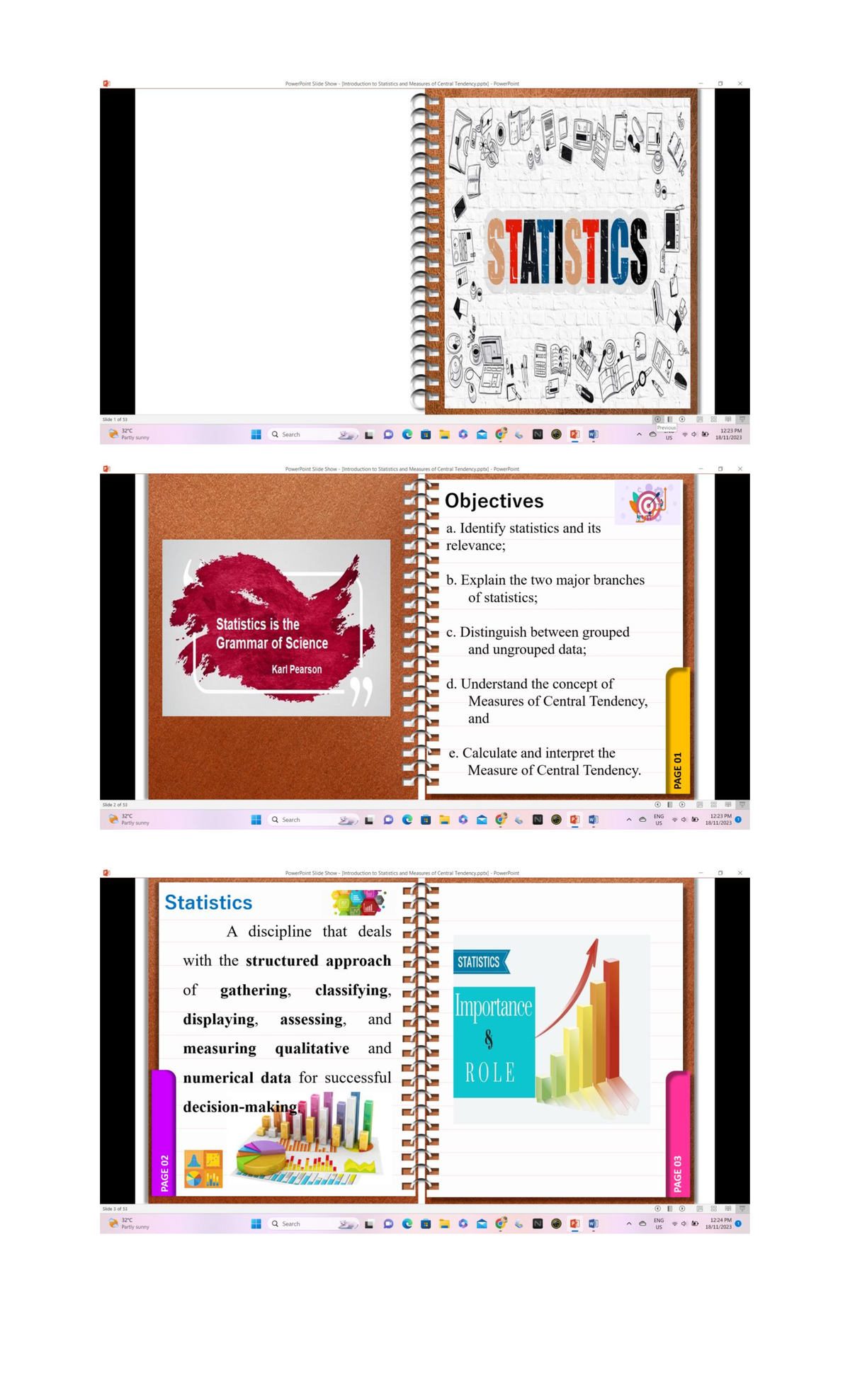 Measures of Central Tendency - 2 PowerPoint Slide Show to Statistics ...