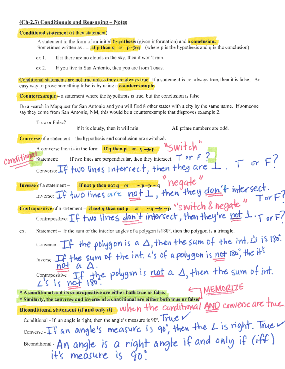 2.1 2 - Geometry notes - Studocu
