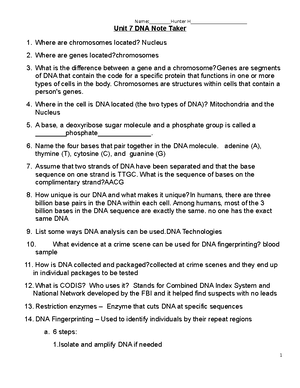 Unit 8 Forensic Blood Note Taker - Unit 8 - Forensic Blood Note Taker ...