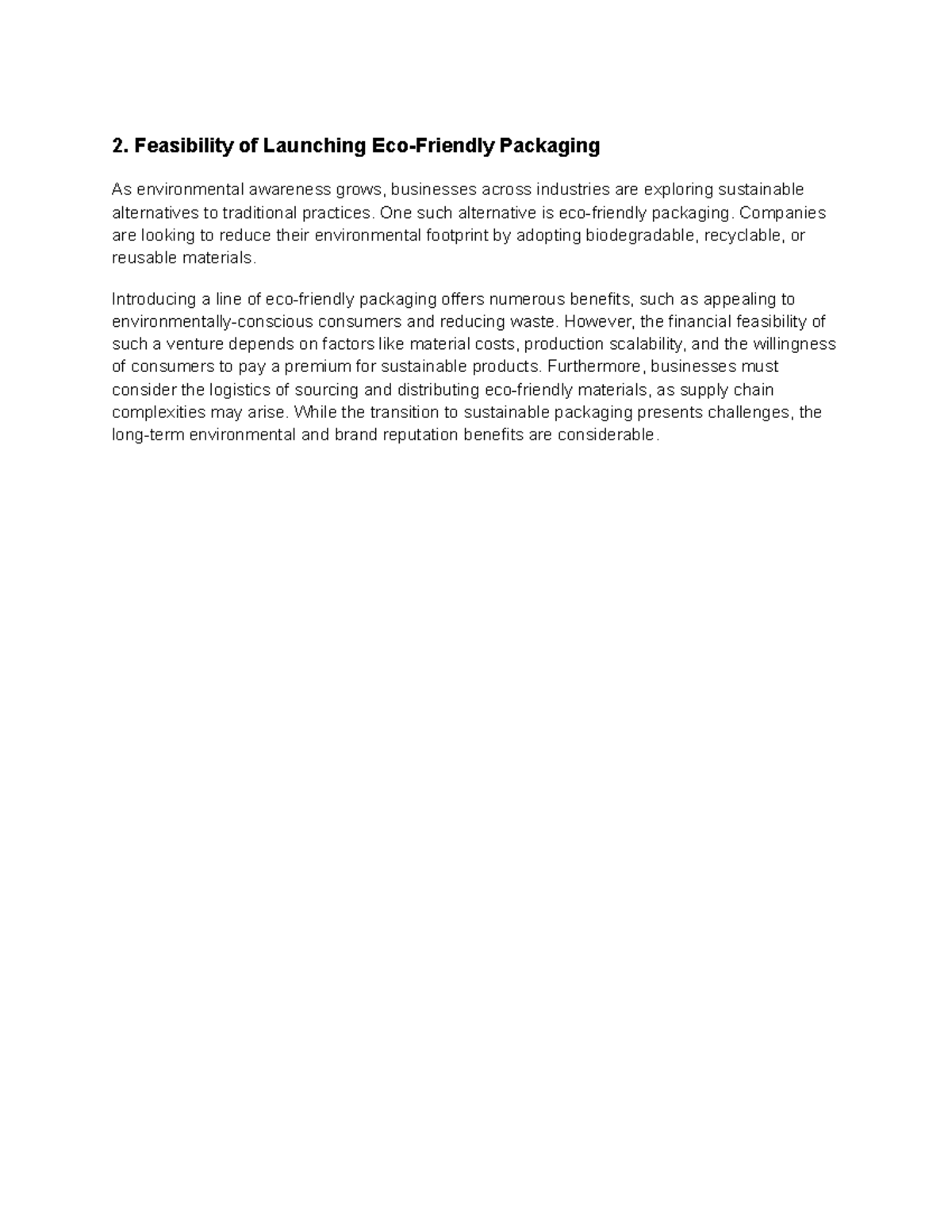 Untitled document (12) - 2. Feasibility of Launching Eco-Friendly ...