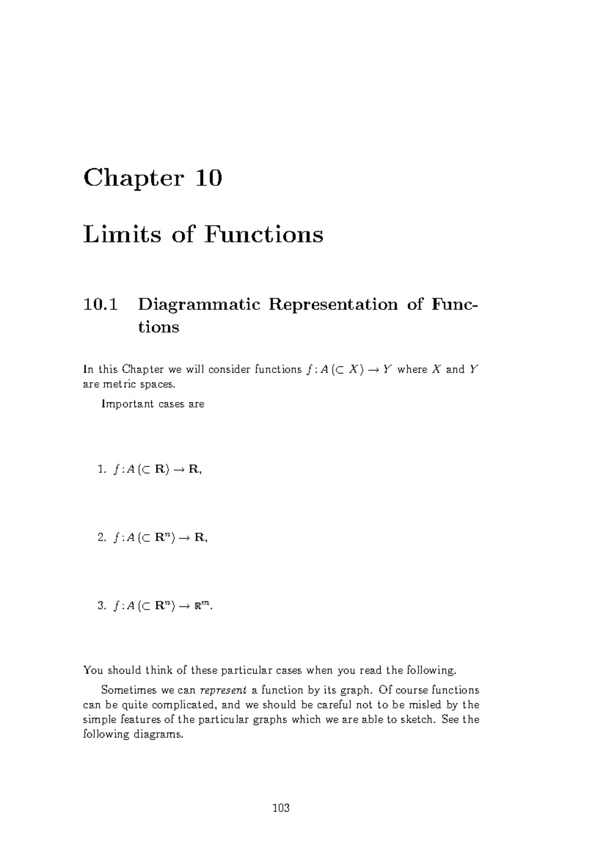 10-limits of functions - Chapter 10 Limits of Functions 10 Diagrammatic ...