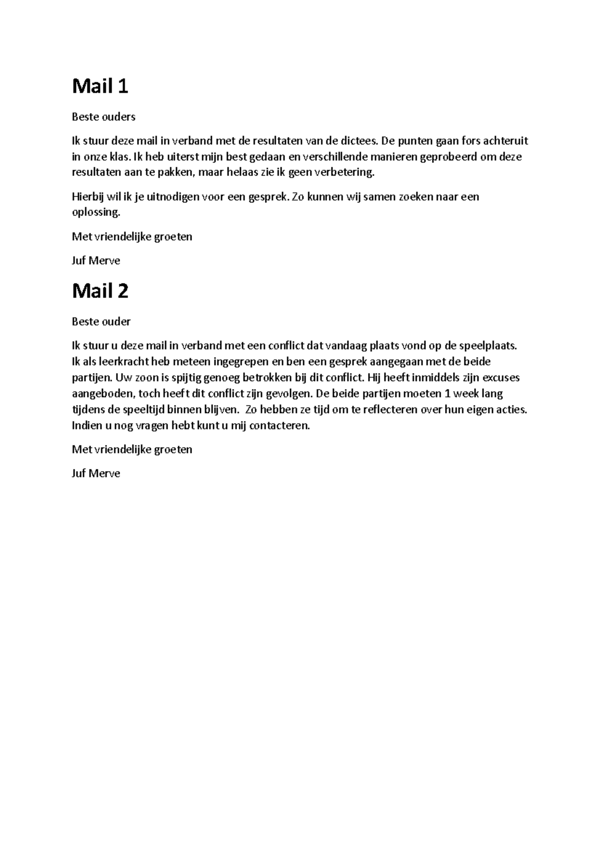 Mails prof Ontwikkeling - Professionele Ontwikkeling - KdG - Studocu