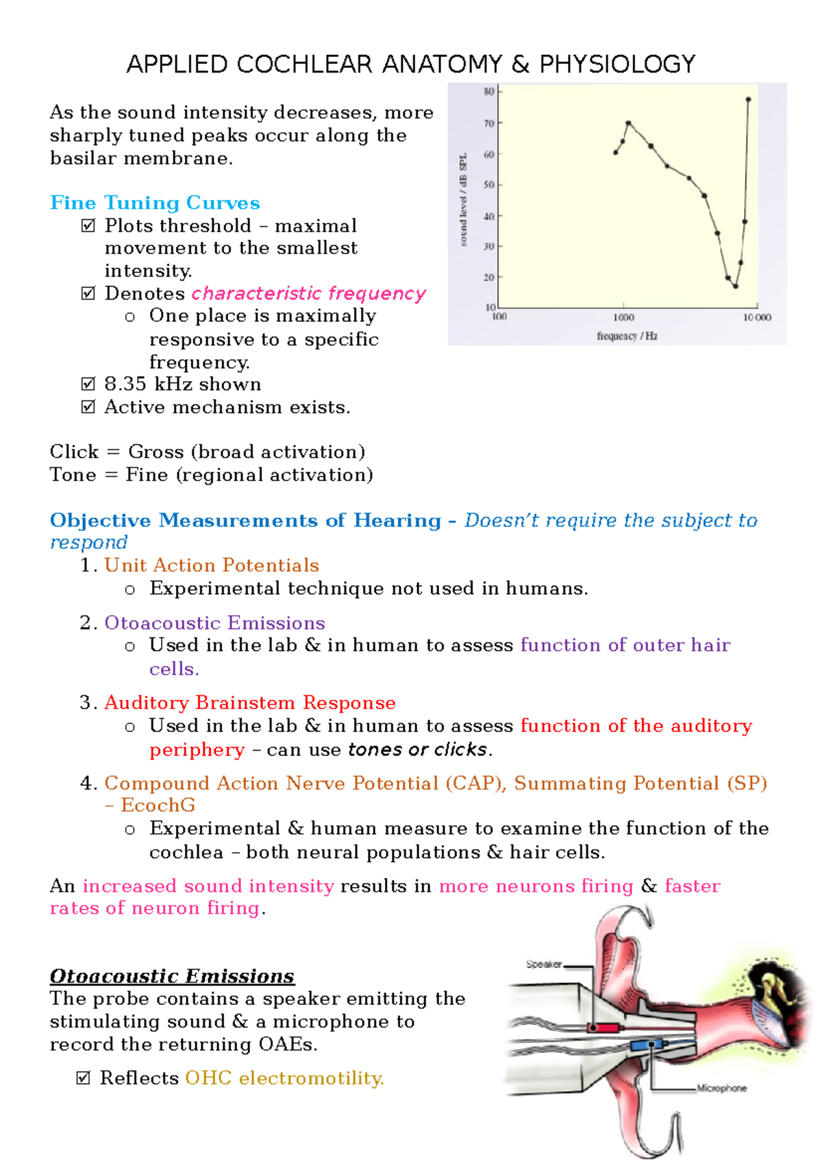 Applied Cochlear Anatomy - APPLIED COCHLEAR ANATOMY & PHYSIOLOGY As the ...