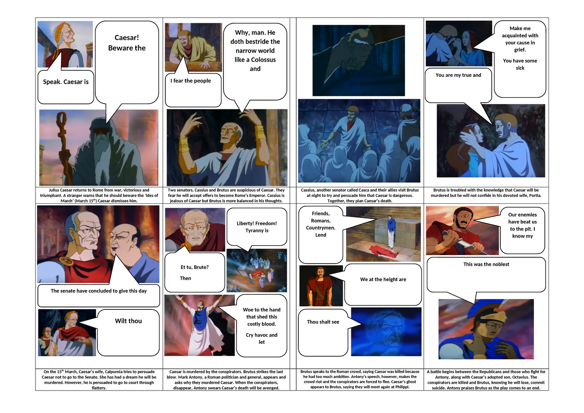 Julius Caesar Animated Tales Storyboard - Julius Caesar returns to Rome ...