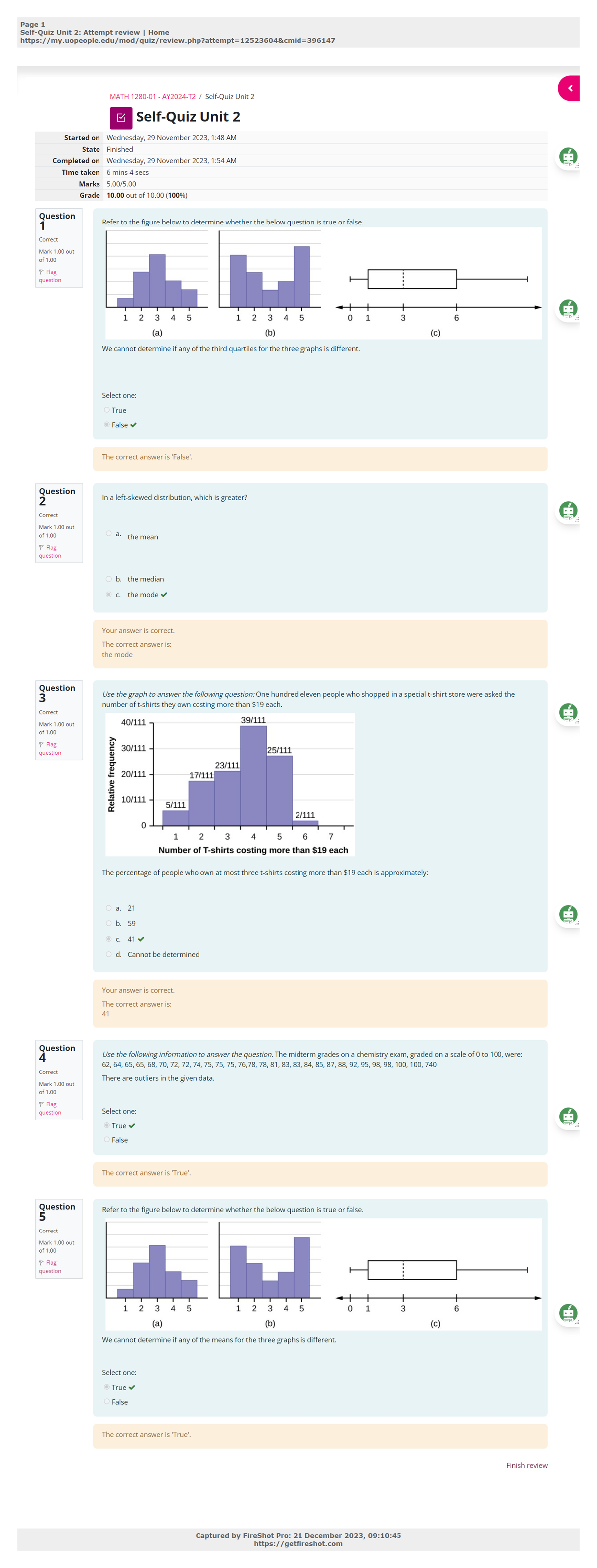Self quiz 2 - Self Quiz 2 - MATH 1280-01 - AY2024-T2 Self-Quiz Unit 2 Self-Quiz Unit 2 Started ...