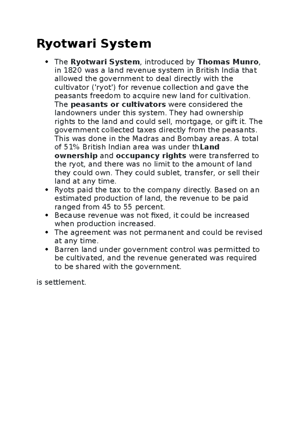 Ryotwari System - psc - Ryotwari System The Ryotwari System, introduced ...