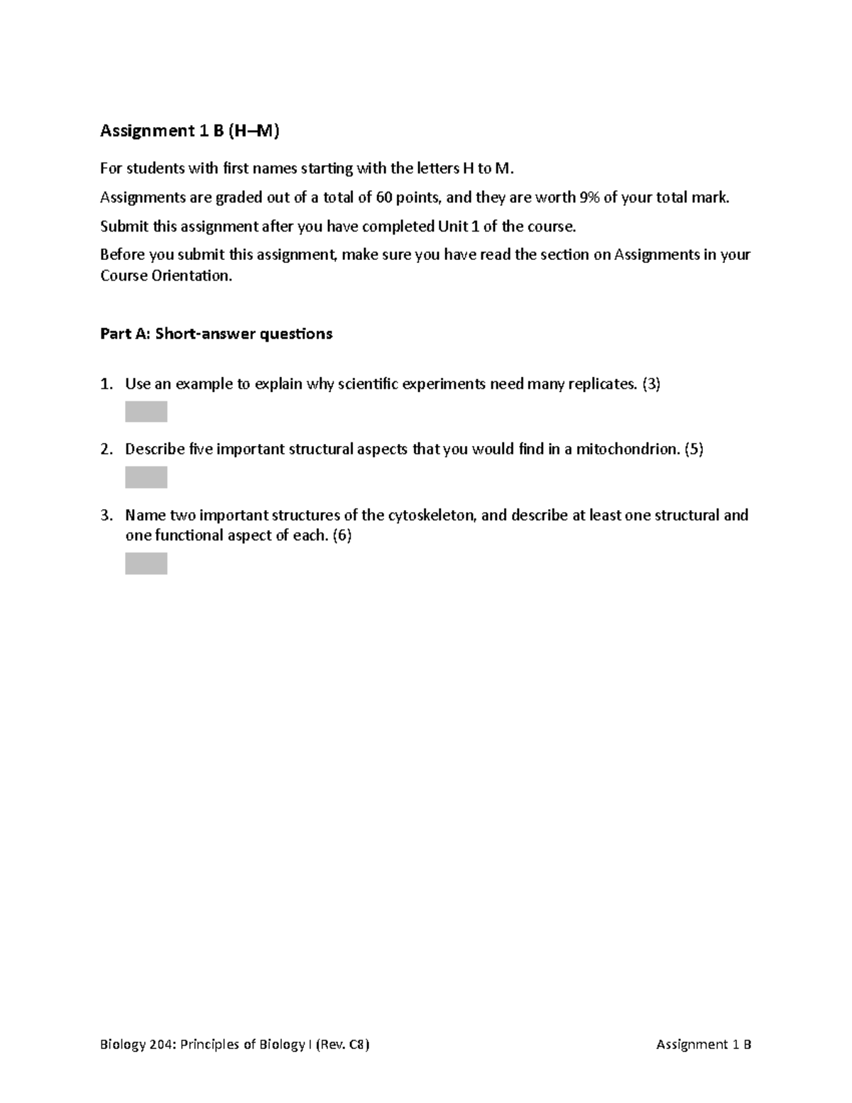 Assignment 1B (H M) - Assignment 1 B (H–M) For students with first names starting with the ...