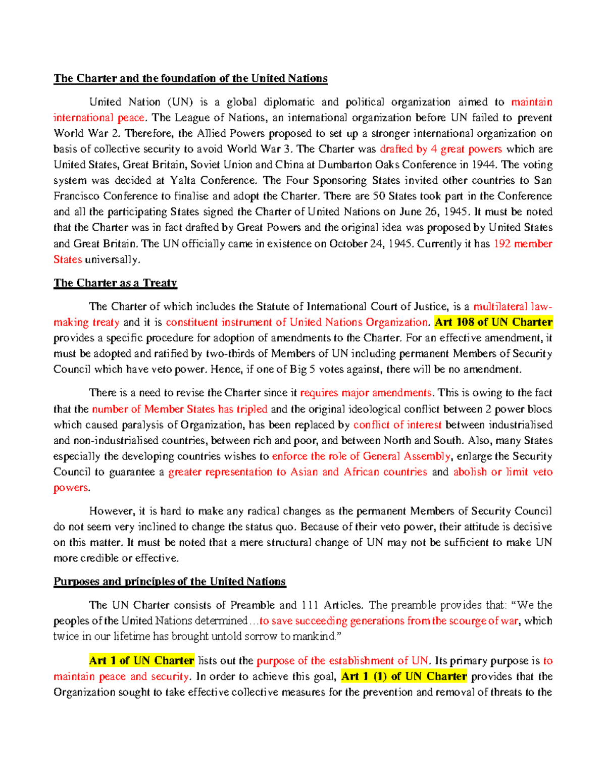 10. Intergovernmental Organization - The Charter and the foundation of ...