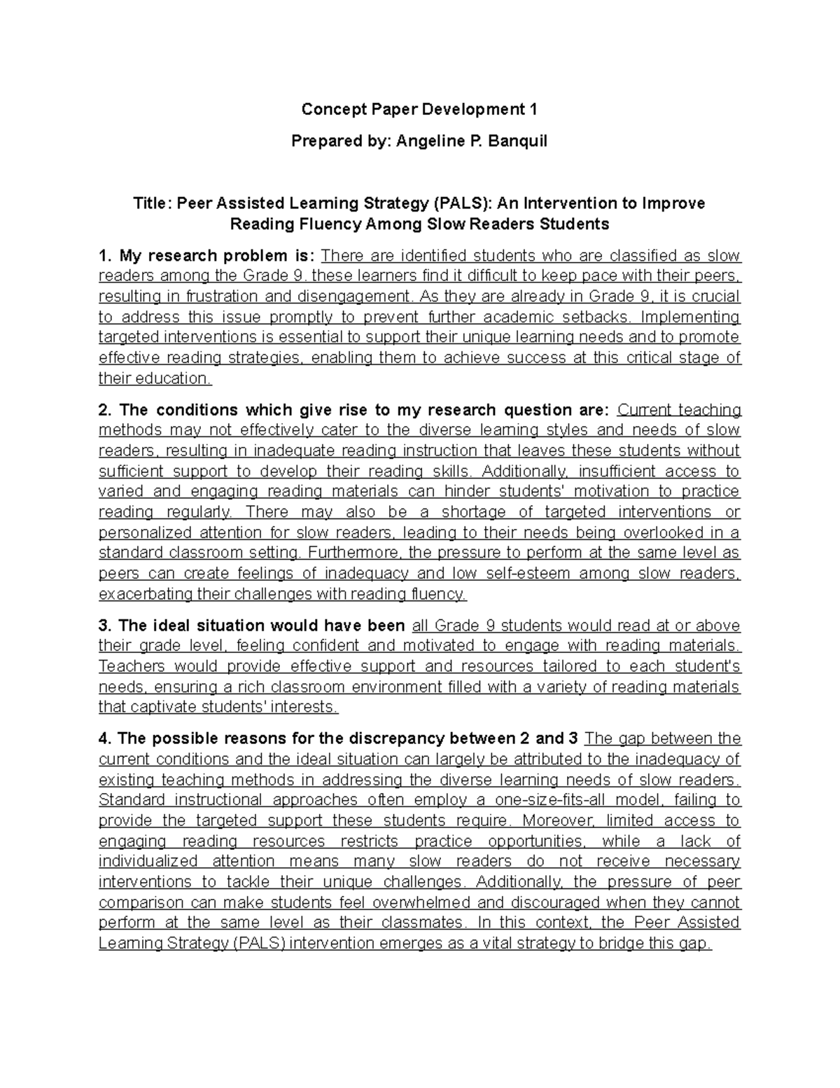 Banquil Concept Paper - Concept Paper Development 1 Prepared by ...