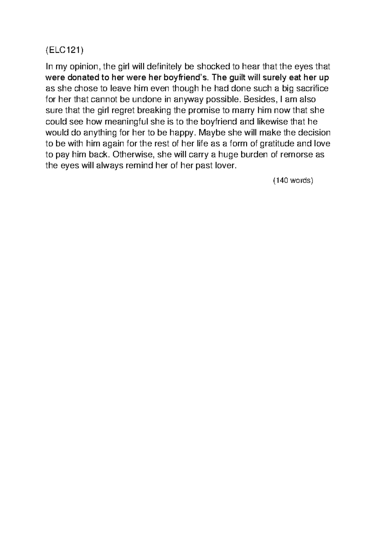 Example of LIRA blind girl story - integrated language skills 1 - UiTM ...