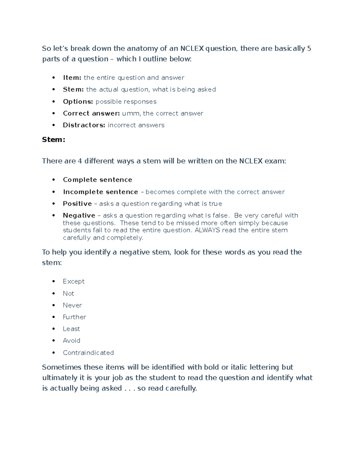 Document (78) - Understanding multiple choice test strategy - So let’s ...