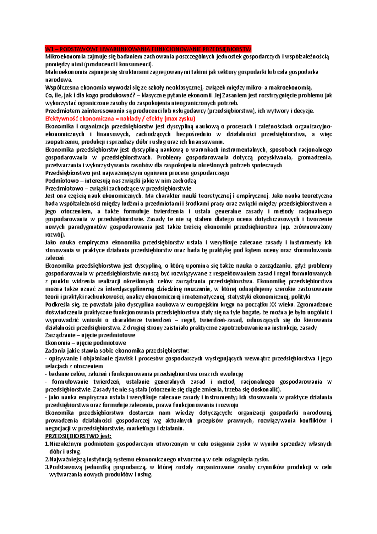 Ei OPwykłady-1 - eiop wyklady - W1 – PODSTAWOWE UWARUNKOWANIA ...