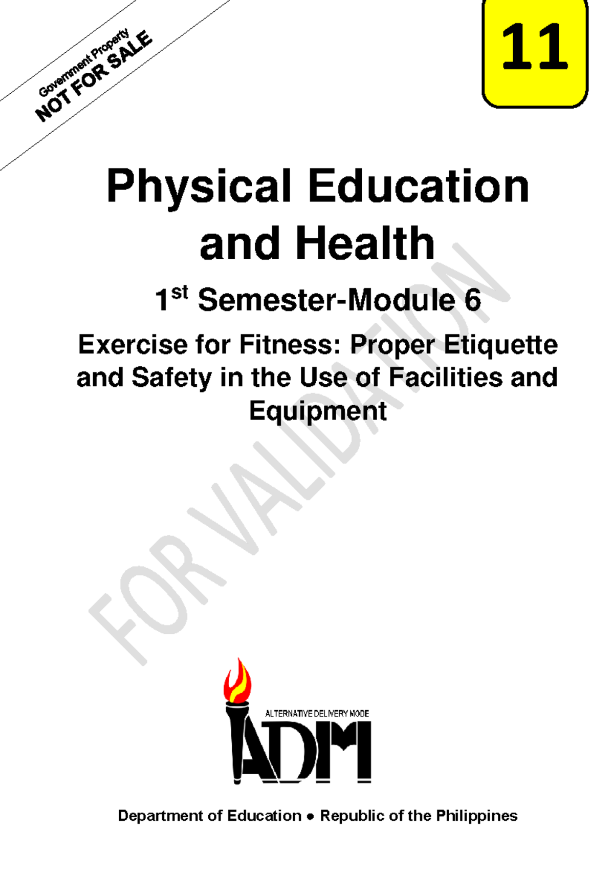 PEH-11-1st-Sem.-Module-6-1 - Physical Education and Health 1 st Semester-Module 6 Exercise for ...