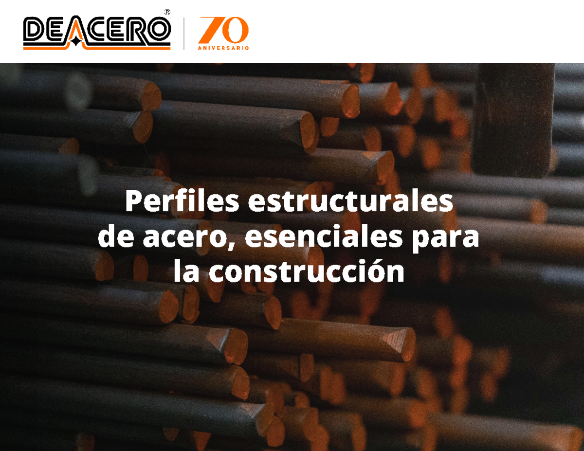 Carpeta Ebook Deacero Perfiles estructurales de acero, esenciales para ...