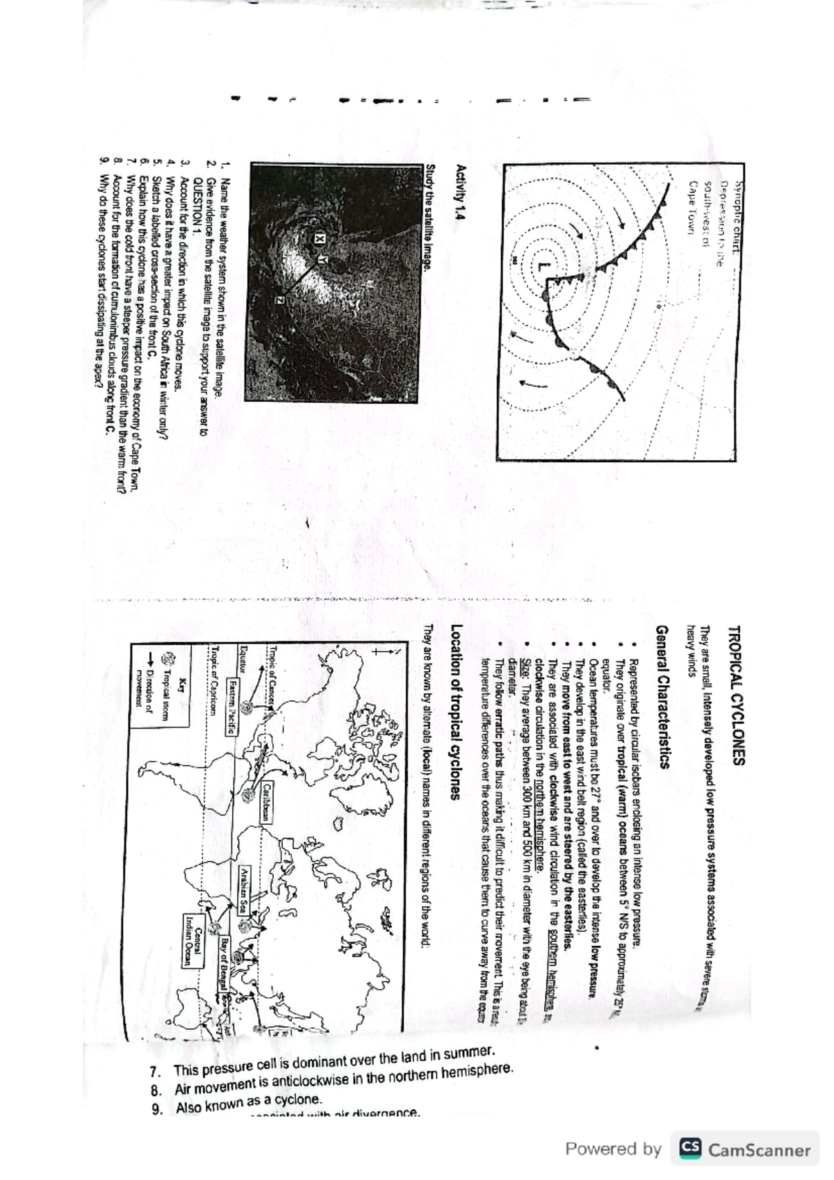Tropical cyclones - TALK ABOUT MIDLATITUDES - Synoptic chart. TROPICAL ...