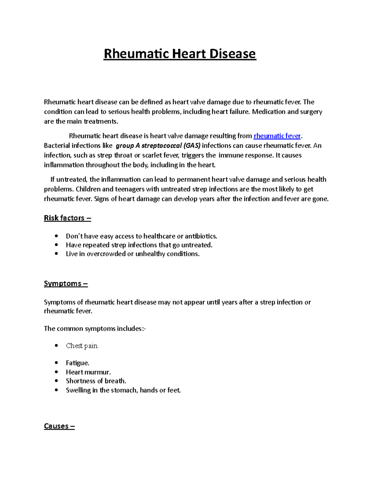 RHD new 1111 - Rheumatic heart disease can be defined as heart valve ...