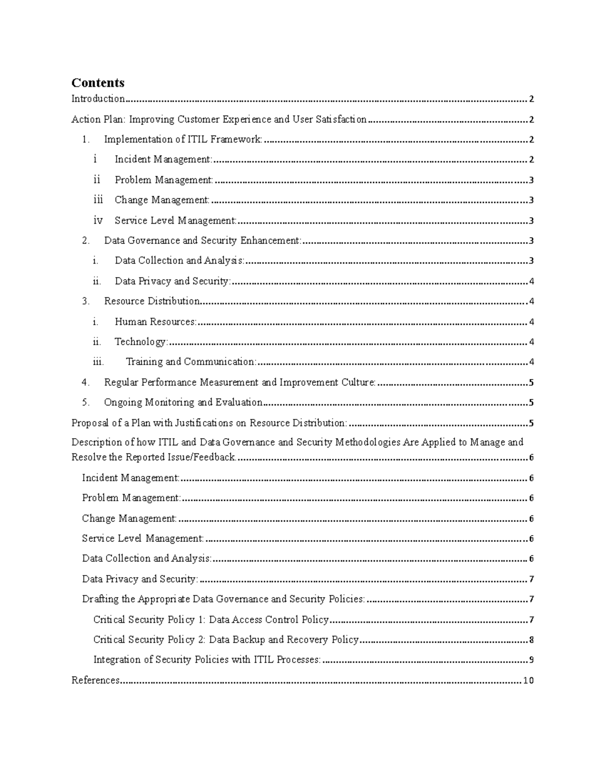 ITIL Framework 1 - Contents - Studocu