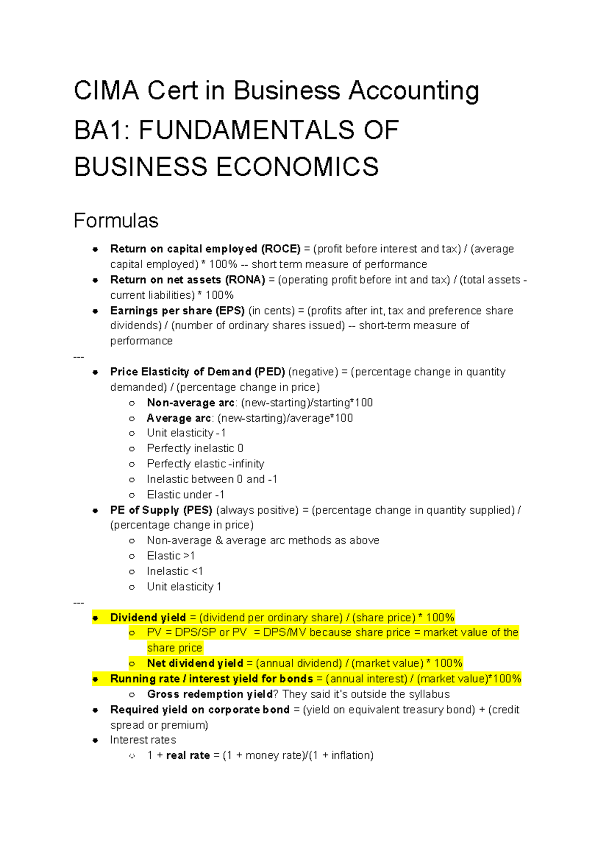 Copy of CIMA Cert in Business Accounting BA1 - CIMA Cert in Business ...
