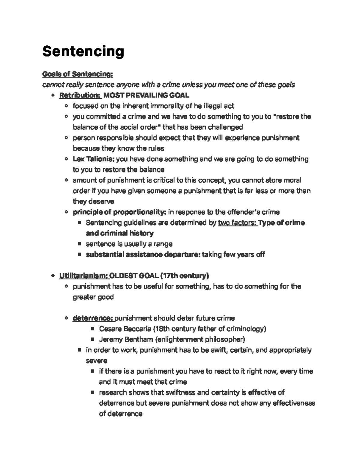 Sentencing - Courtney Fisher - S e n te n c i n g Goals of Sentencing ...